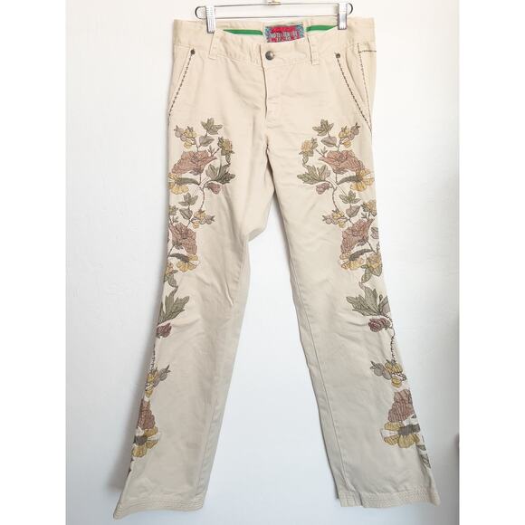 Biya | Pants & Jumpsuits | Johnny Was Biya Two Ten Ten Five Embroidered ...